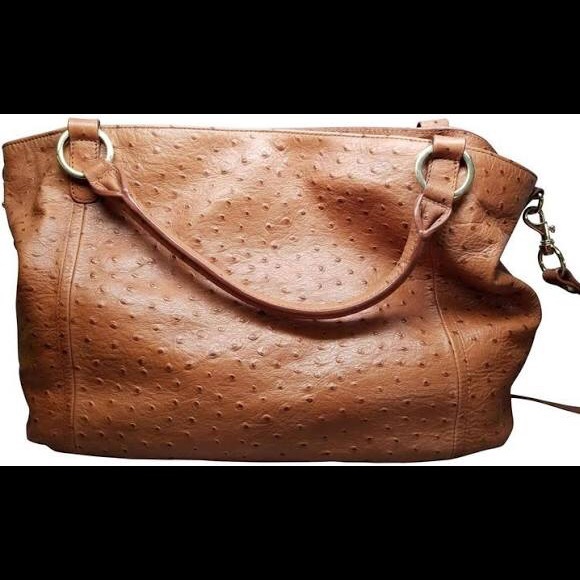 Gilli | Bags | 4 Gili Italian Leather Ostrich Bagauthentic | Poshmark